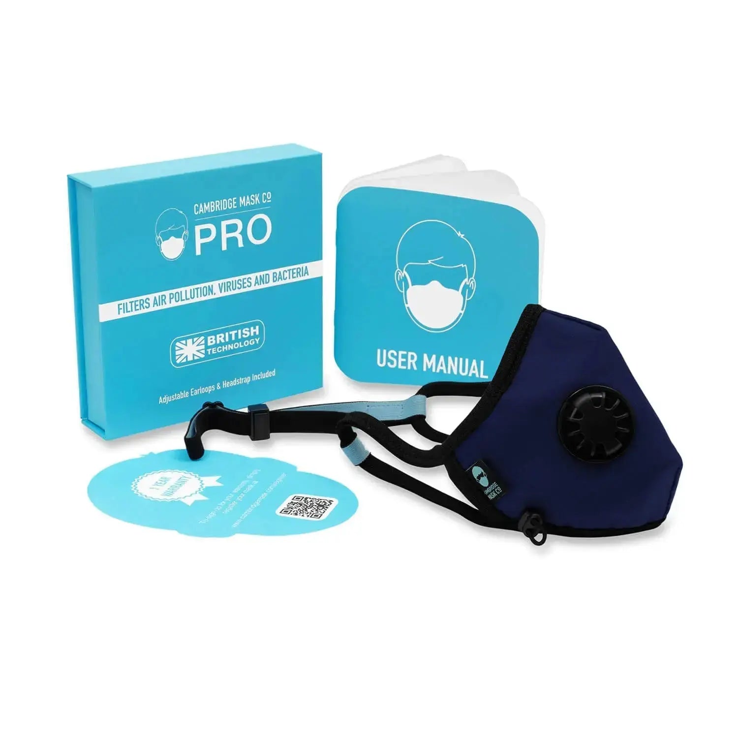Pro Face Mask - The Admiral | British Military Grade | 99%+ Filtration ...