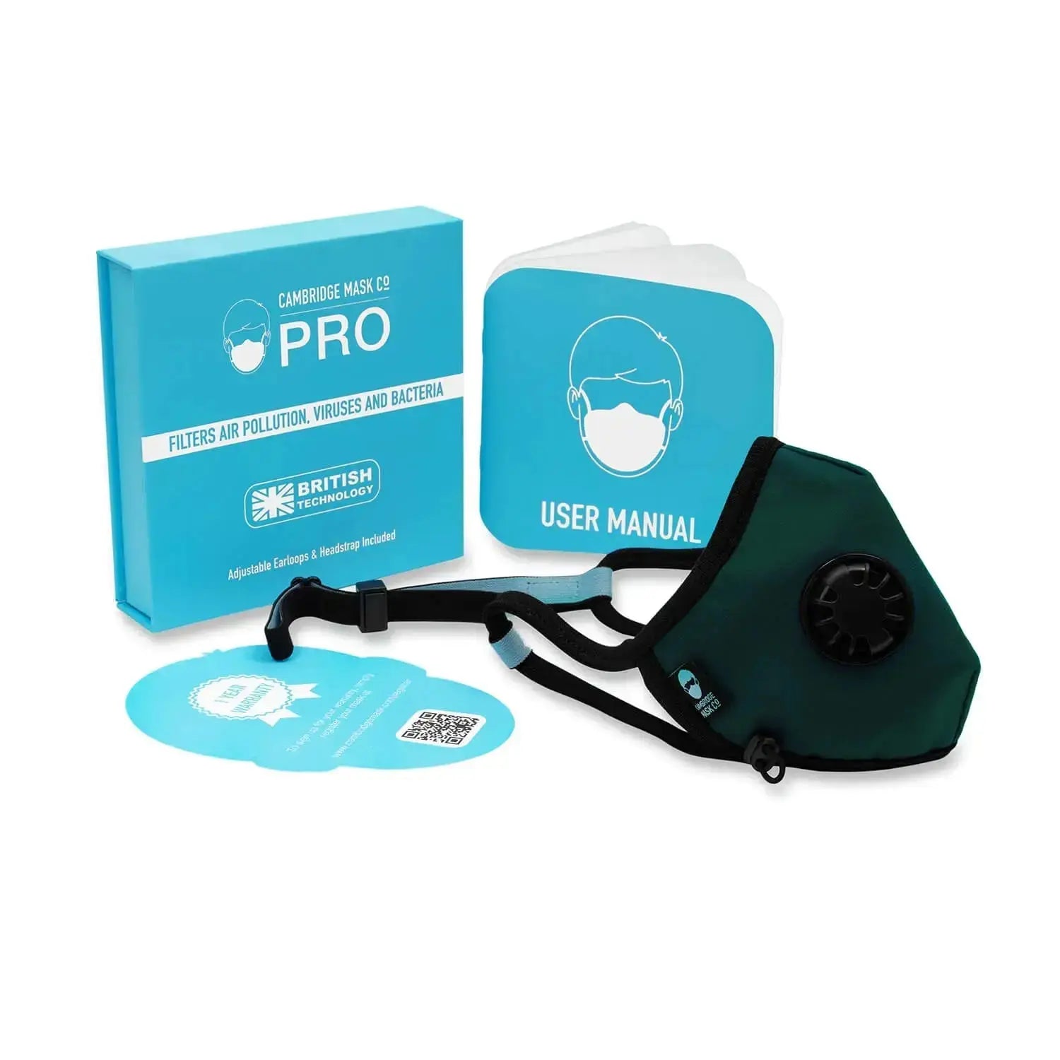 Pro Face Mask - The Watson | British Military Grade | 99%+ Filtration ...